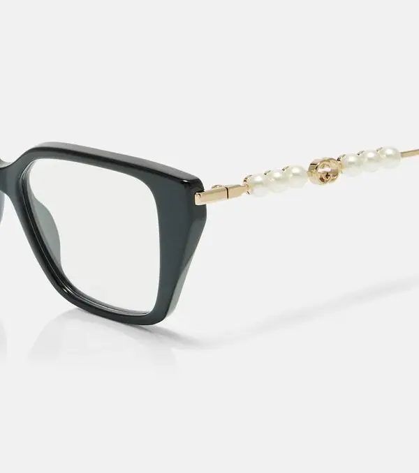 Gucci Interlocking G Embellished Cat-eye Glasses
