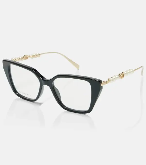 Gucci Interlocking G Embellished Cat-eye Glasses