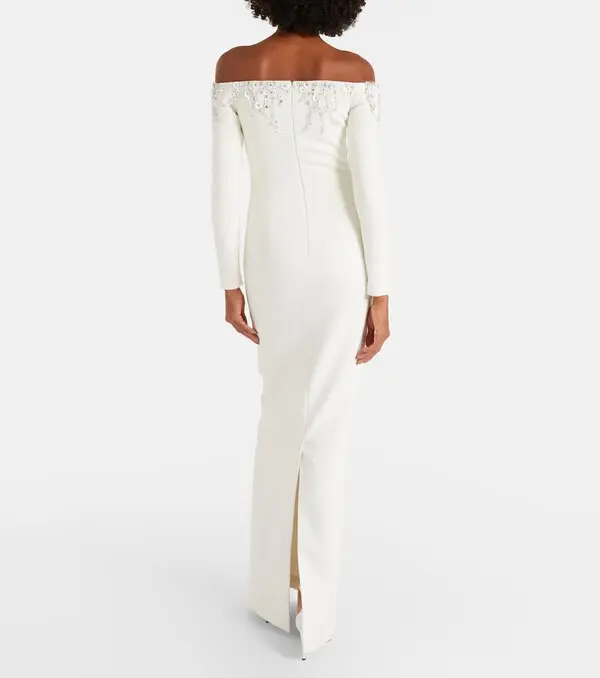 Safiyaa Gioia Embellished Crêpe Gown