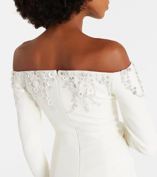 Safiyaa Gioia Embellished Crêpe Gown