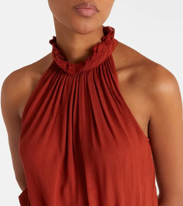 Poupette St Barth Bianca Gathe Mini Dress - Red