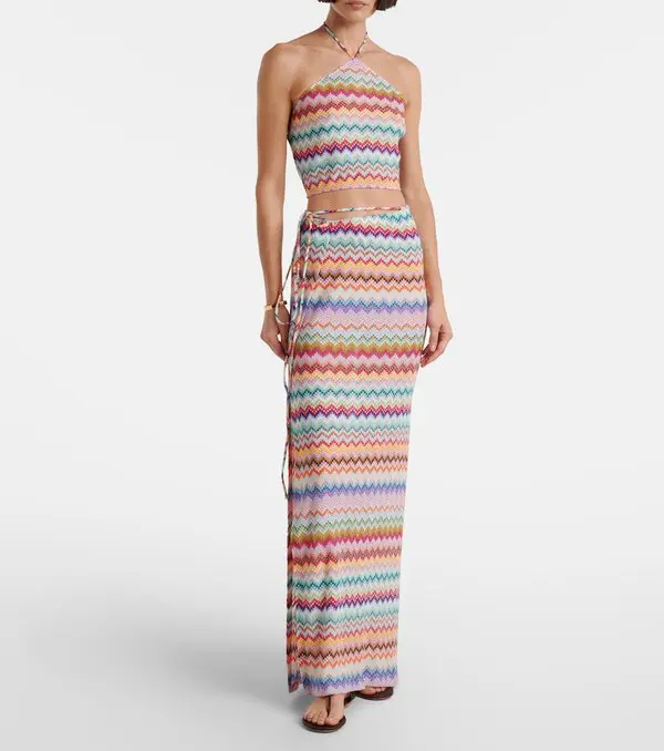 Missoni Zigzag Lamé Wrap Skirt - Multicoloured