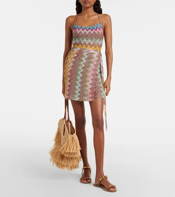 Missoni Zigzag Lamé Wrap Skirt - Multicoloured