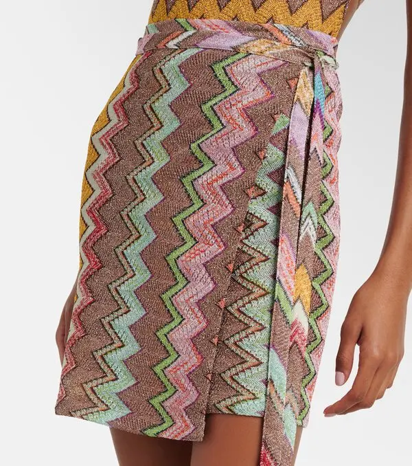 Missoni Zigzag Lamé Wrap Skirt - Multicoloured