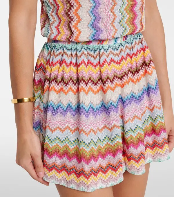 Missoni Zigzag Halterneck Lamé Romper - Multicoloured