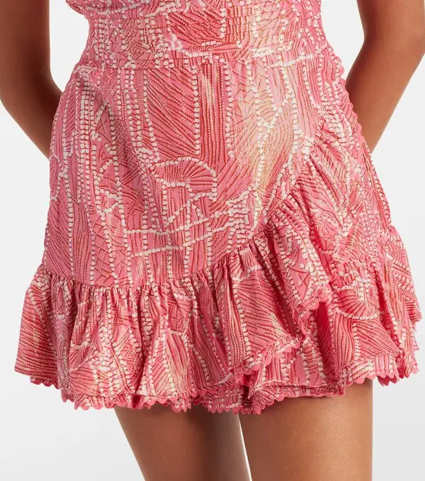 Poupette St Barth Corinne Cotton-blend Lamé Minidress - Pink