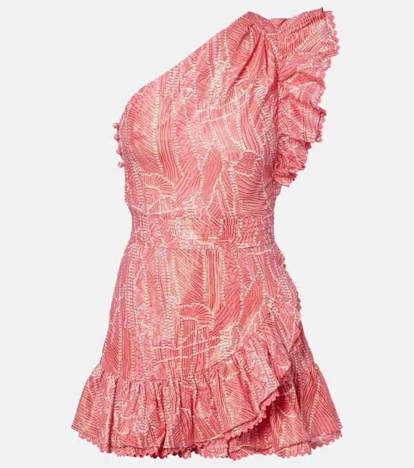 Poupette St Barth Corinne Cotton-blend Lamé Minidress - Pink
