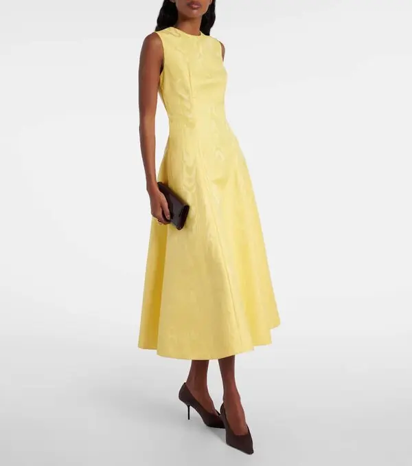 EMILIA WICKSTEAD Mara Moiré Mikado Midi Dress