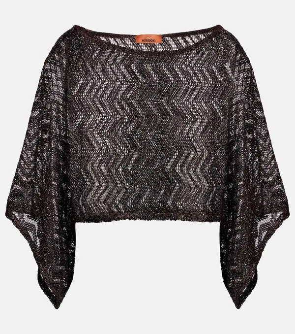 Missoni Zigzag Sequined Top - Brown