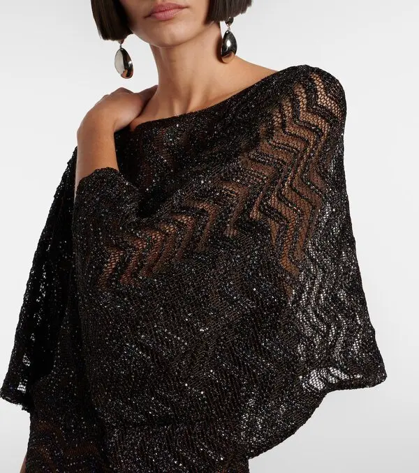Missoni Zigzag Sequined Top - Brown