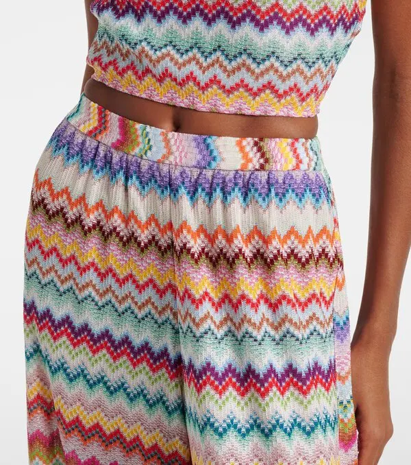 Missoni Zigzag Lamé Palazzo Pants