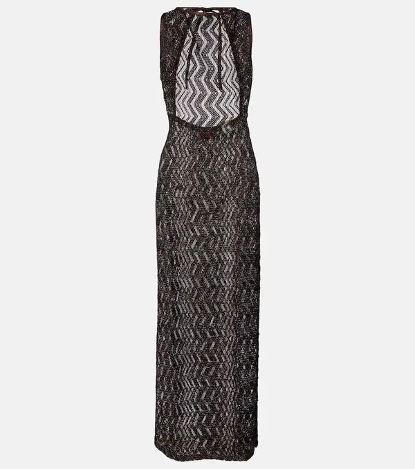 Missoni Zig Zag Sequined Beach Cover-up - Black