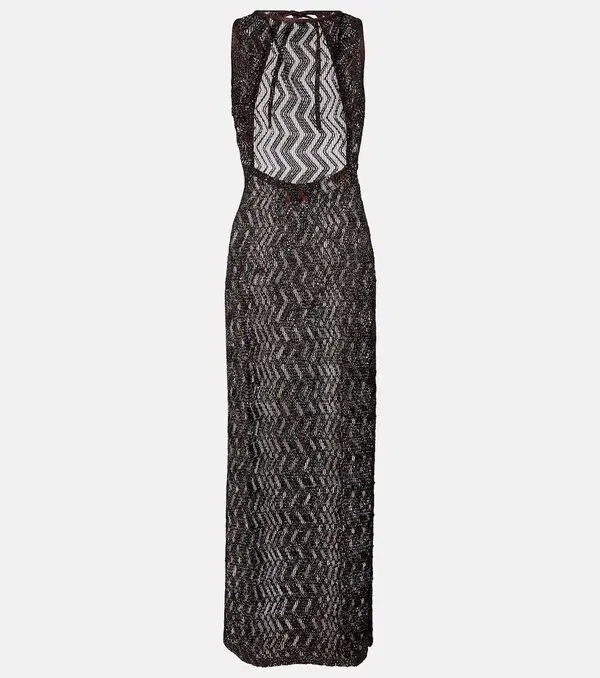 Missoni Zigzag Sequined Beach Cover-up - Black