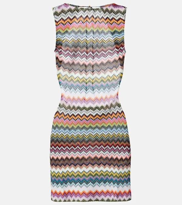 Missoni Zigzag Open-back Lamé Minidress - Multicoloured