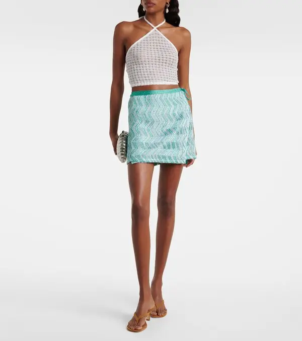 Missoni Zigzag Wrap Skirt - Blue