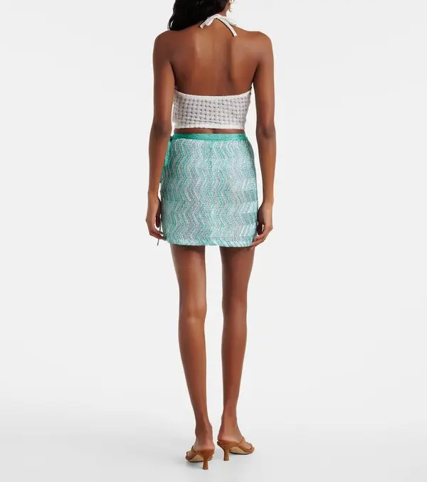 Missoni Zigzag Wrap Skirt - Blue