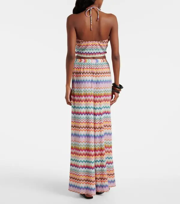 Missoni Zigzag Lamé Palazzo Pants - Multicoloured