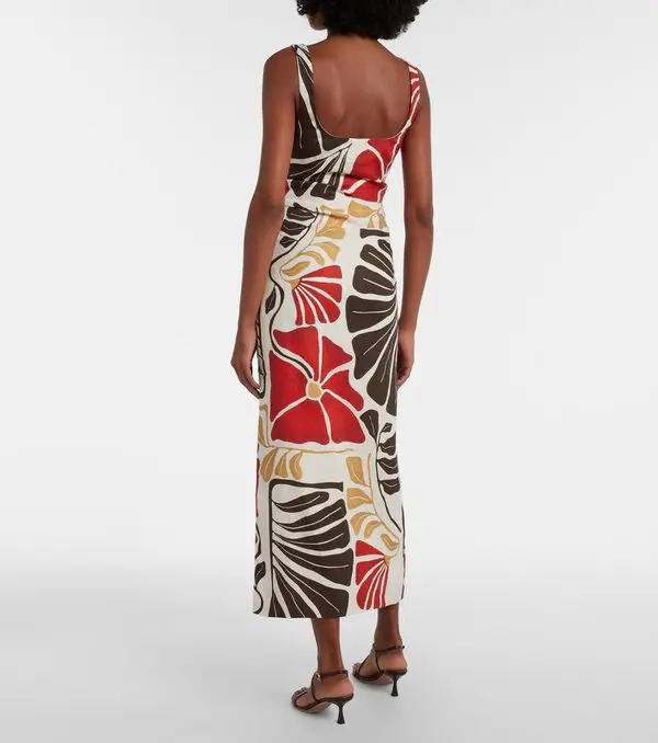 SIR. Julietta Floral Linen Midi Dress - Multicoloured