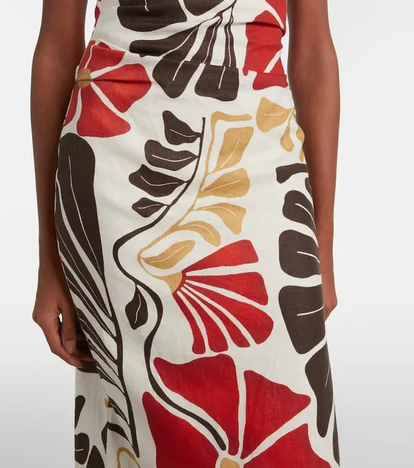 SIR. Julietta Floral Linen Midi Dress - Multicoloured