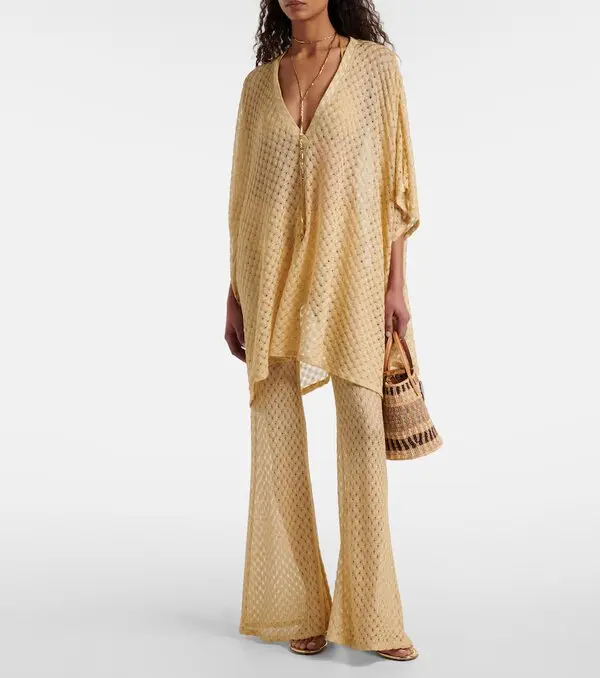 Missoni Open-knit Lamé Kaftan