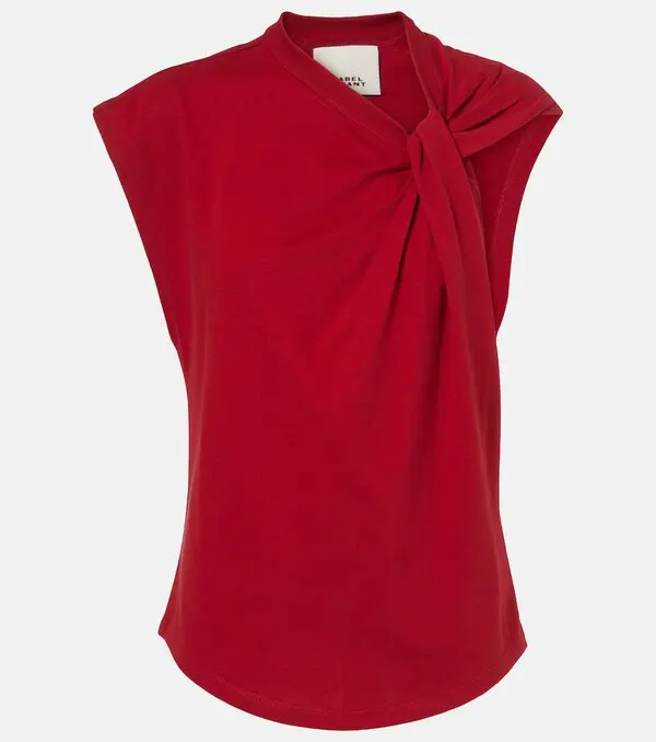 Isabel Marant Étoile Naydagz Draped Cotton Jersey Top - Red
