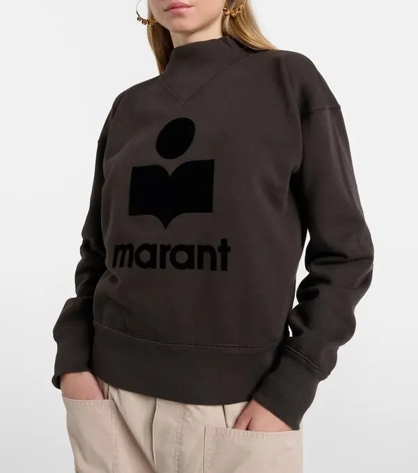 MARANT ETOILE Moby Logo Cotton-blend Sweatshirt - Black
