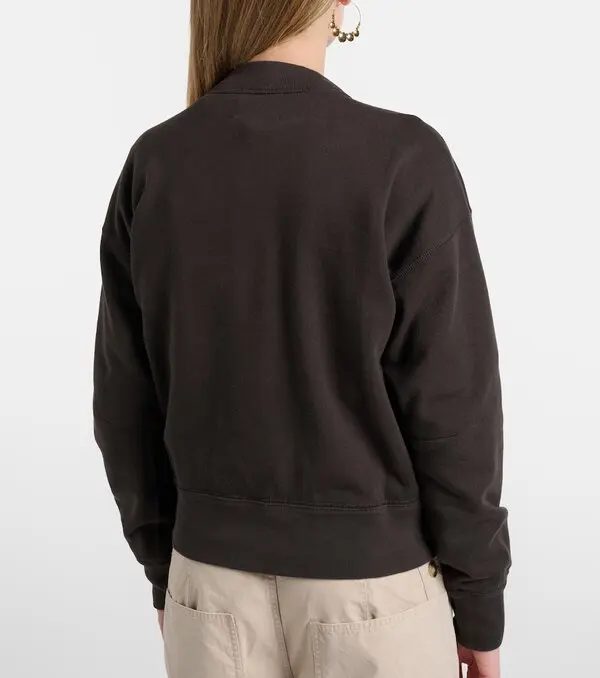 MARANT ETOILE Moby Logo Cotton-blend Sweatshirt - Black