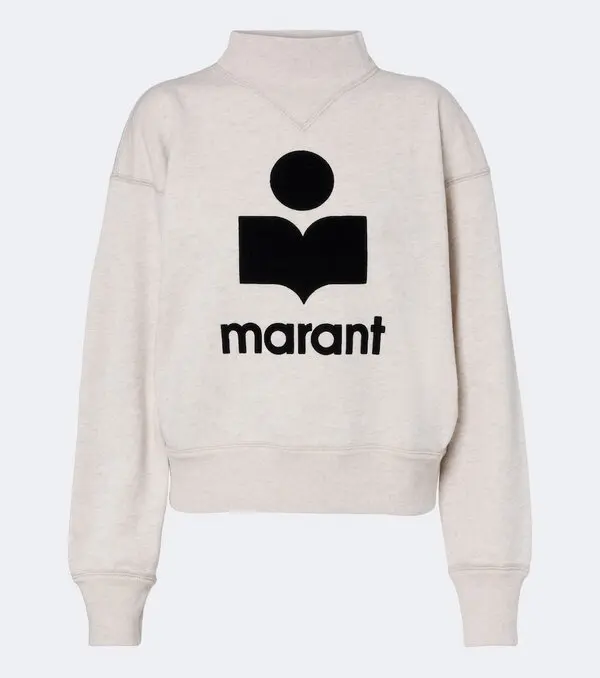 MARANT ETOILE Moby Logo Cotton-blend Sweatshirt - Grey