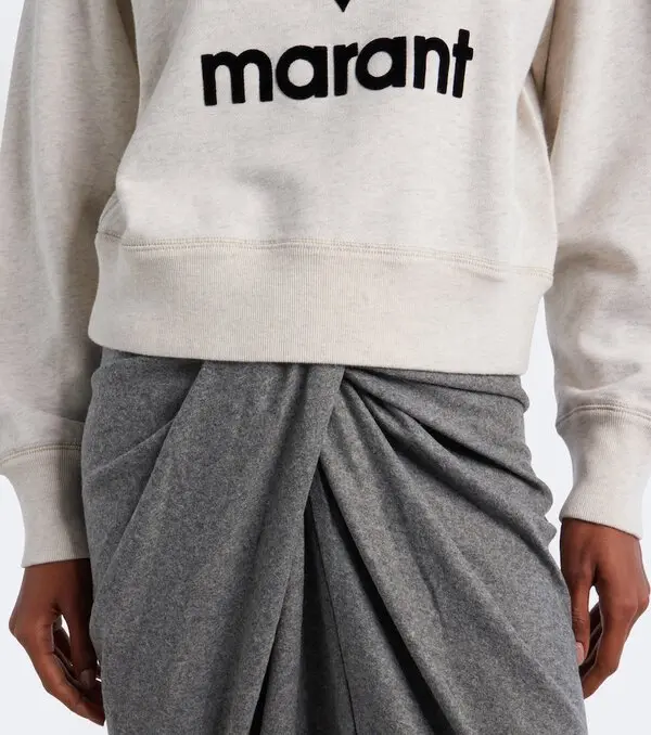 MARANT ETOILE Moby Logo Cotton-blend Sweatshirt