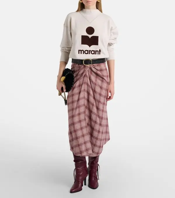 MARANT ETOILE Moby Logo Cotton-blend Sweatshirt - White