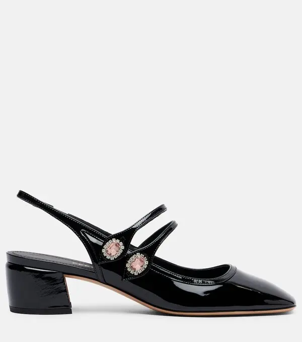 FERRAGAMO Milly Patent Leather Slingback Pumps