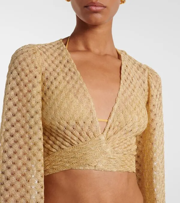 Missoni Lamé Crop Top - Gold