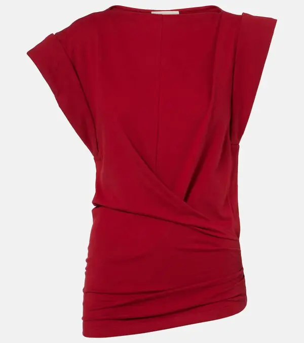 Isabel Marant Étoile Draped Cotton Jersey Top - Red