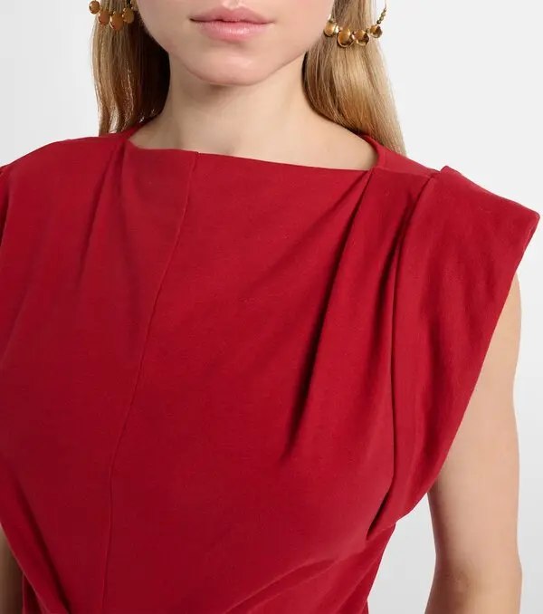 Isabel Marant Étoile Draped Cotton Jersey Top - Red