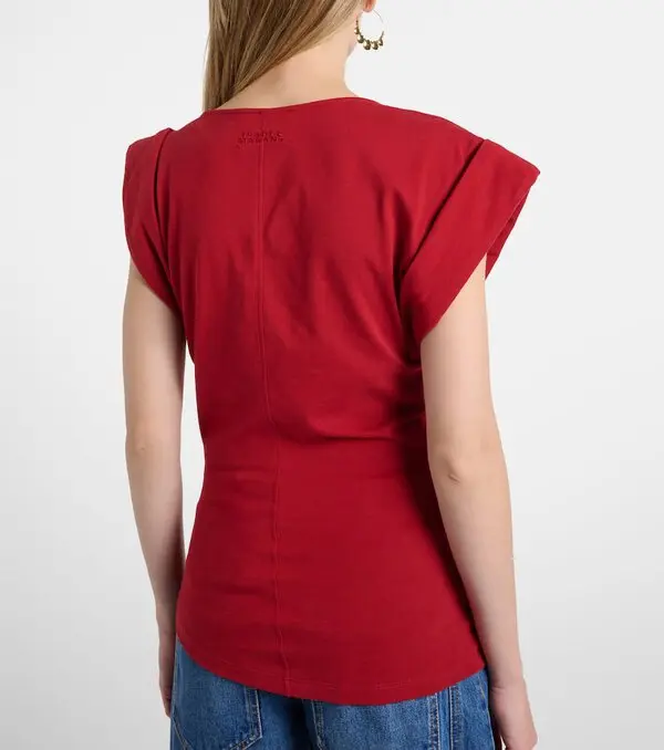 Isabel Marant Étoile Draped Cotton Jersey Top - Red