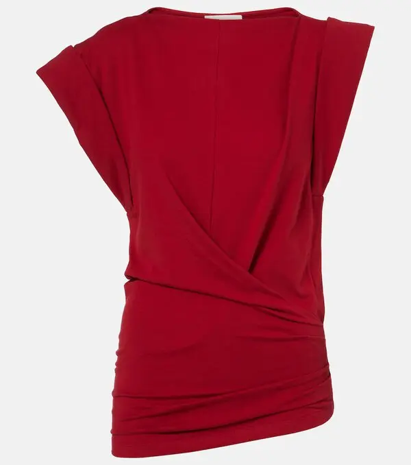Isabel Marant Étoile Draped Cotton Jersey Top - Red