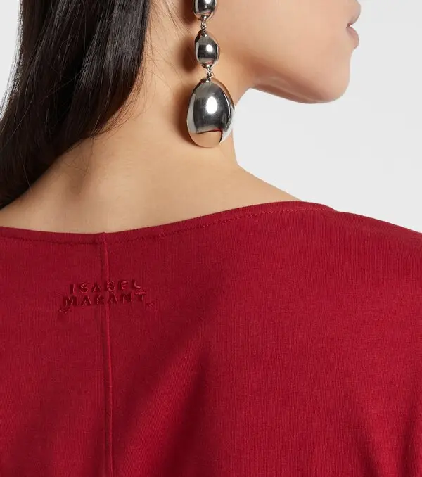 Isabel Marant Étoile Draped Cotton Jersey Top - Red