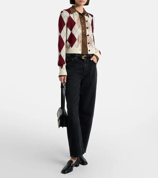 Citizens Of Humanity Miro Cropped High-rise Barrel-leg Jeans - Black