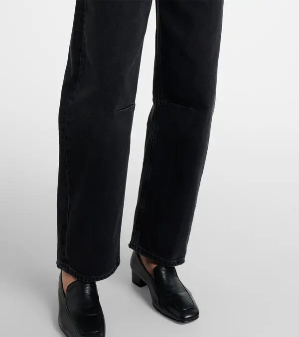 Citizens Of Humanity Miro Cropped High-rise Barrel-leg Jeans - Black