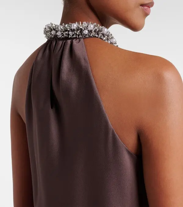Simkhai Embellished Satin Top