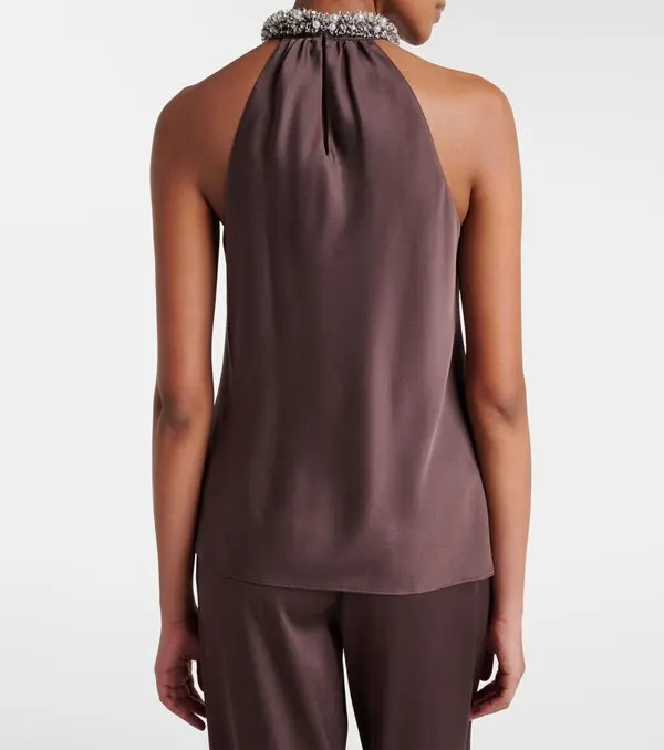 Simkhai Embellished Satin Top