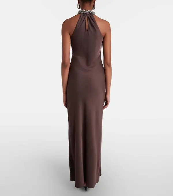 Simkhai Embellished Satin Gown