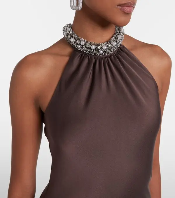 Simkhai Embellished Satin Gown