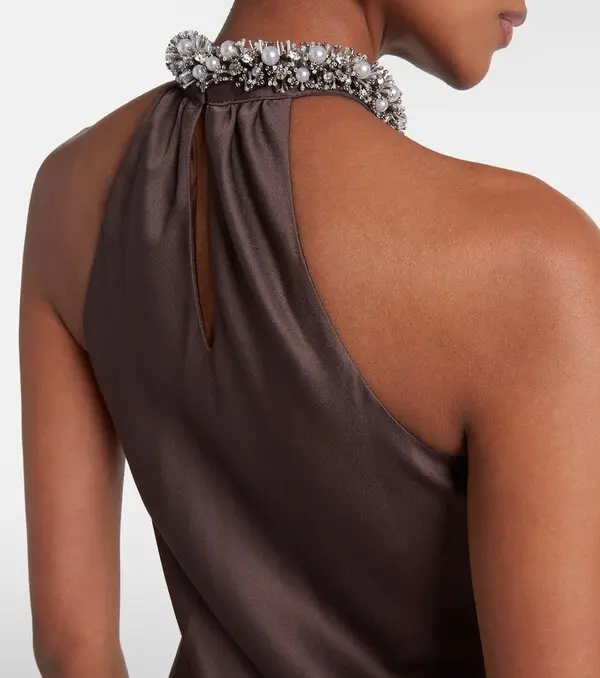 Simkhai Embellished Satin Gown