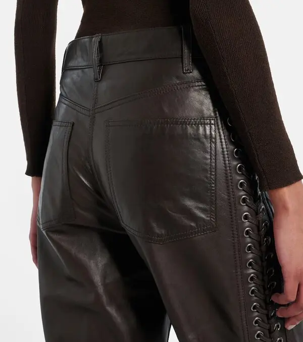 Remain Birger Christensen Leather Straight Leg Pants