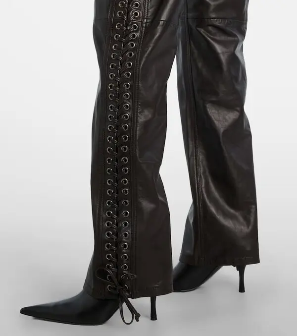 Remain Birger Christensen Leather Straight Leg Pants