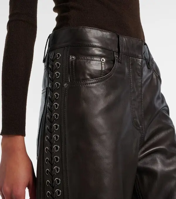 Remain Birger Christensen Leather Straight Leg Pants