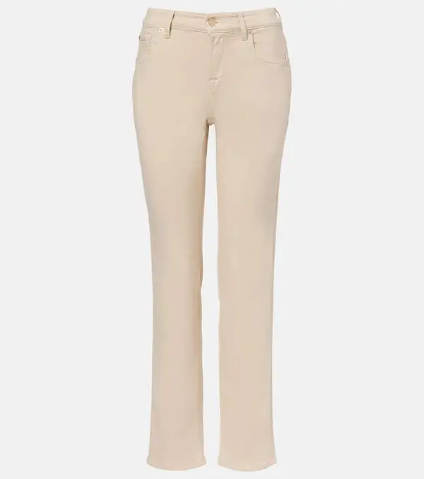 7 For All Mankind Calie Mid-rise Straight Jeans - Beige