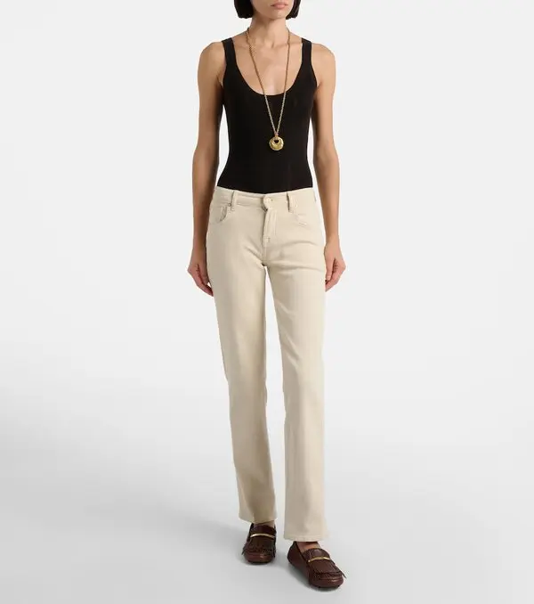 7 For All Mankind Calie Mid-rise Straight Jeans