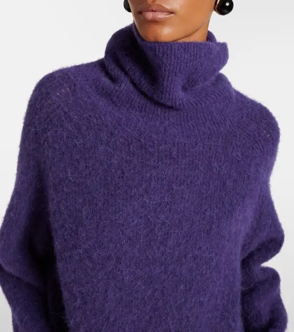 JOSEPH Meslay Alpaca-blend Turtleneck Sweater - Purple